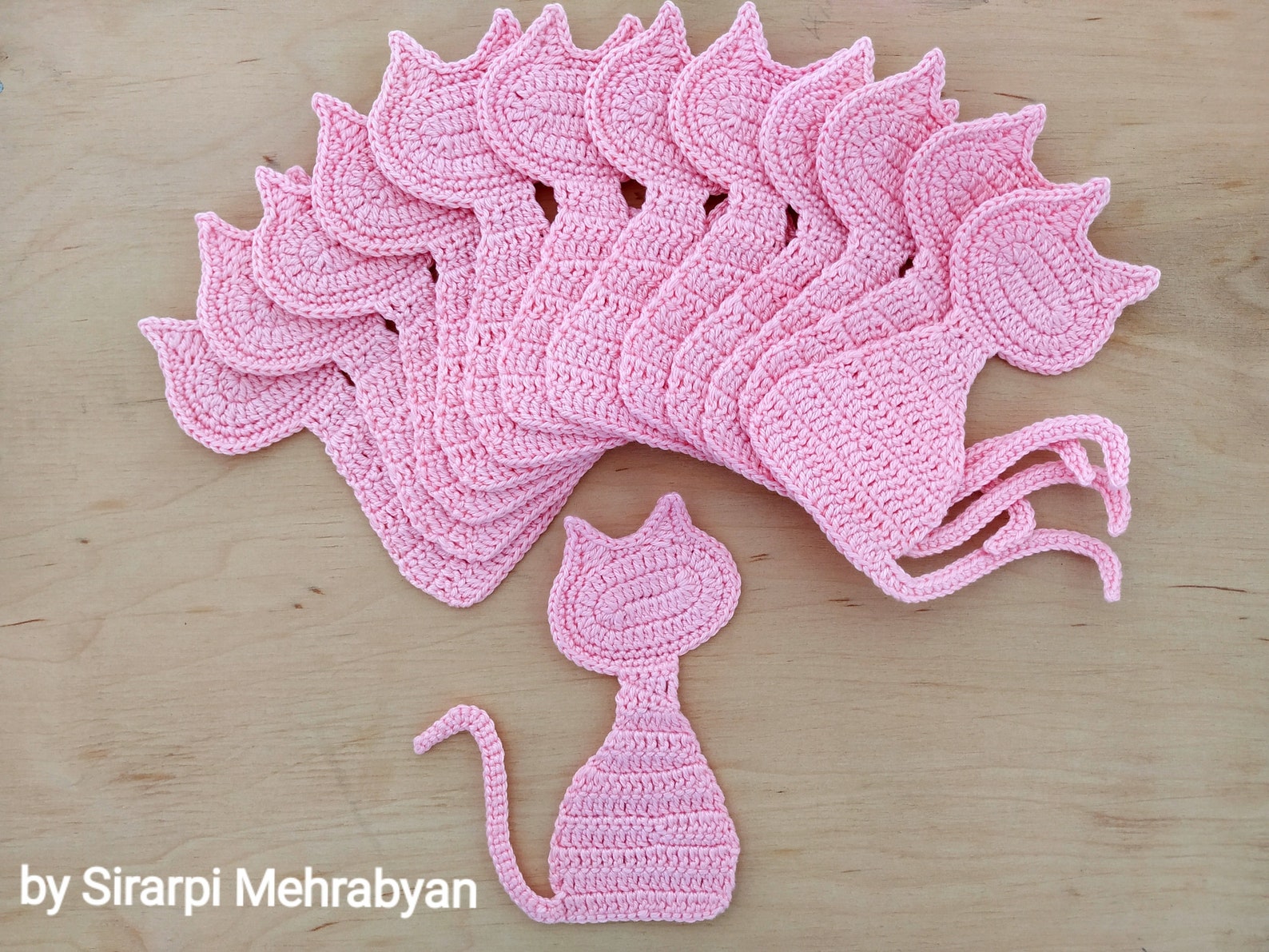 Crochet Applique Cat Pattern PDF Diy Craft Instant Download | Etsy