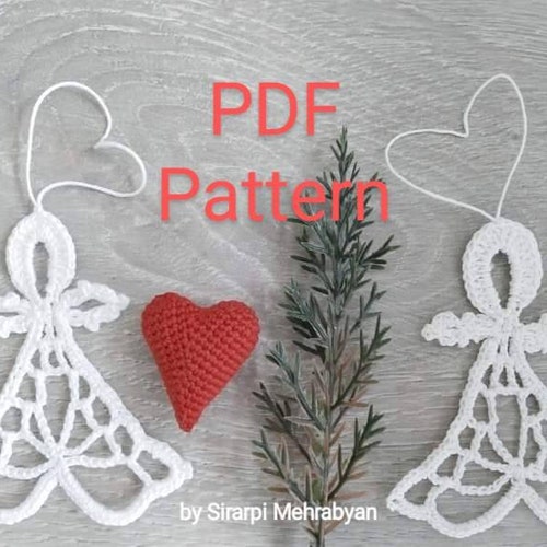 Crochet Angel Pattern PDF Christmas Angel Flat Angel Baptism - Etsy