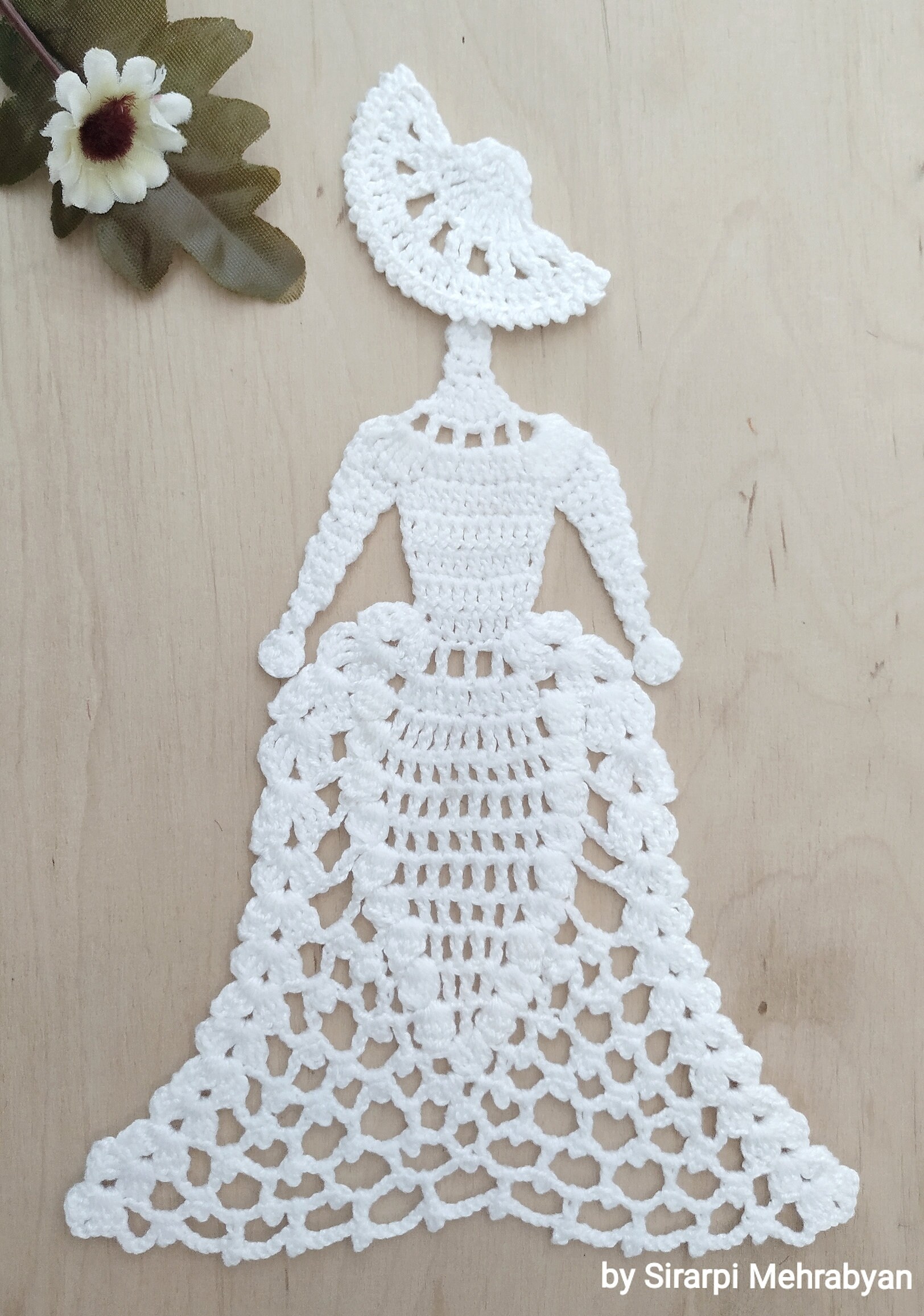 Lady Doily Crochet Pattern PDF Applique Lady Victorian Themed - Etsy