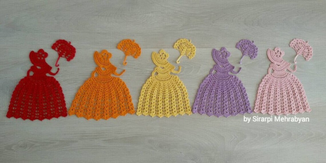 Crochet Doily Pattern PDF Victorian Themed Crinoline Lady | Etsy