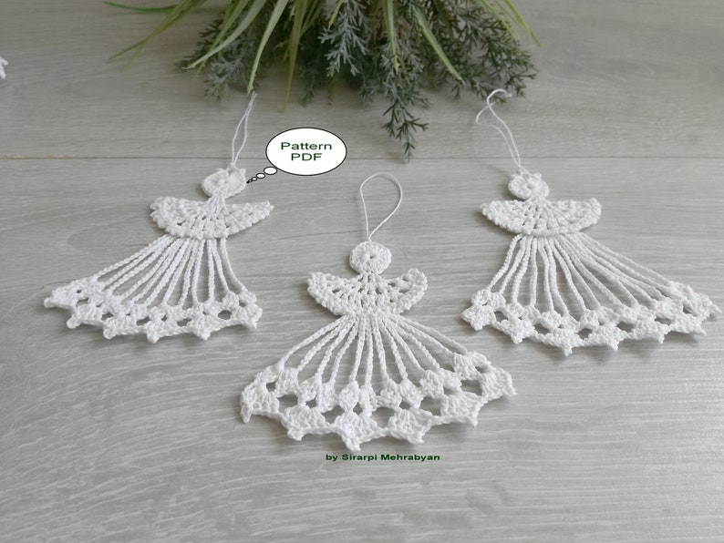 Crochet Angel Pattern PDF Christmas Angel Flat Angel Baptism - Etsy