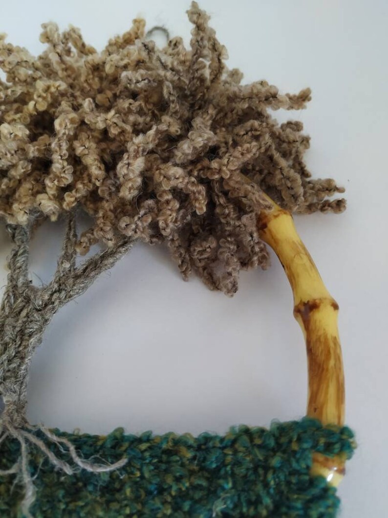 Crochet tree Wall Hangings Crochet landscape wall art crochet | Etsy