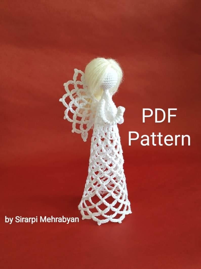 Crochet Christmas Angel PATTERN PDF Angel Tutorial Christmas - Etsy