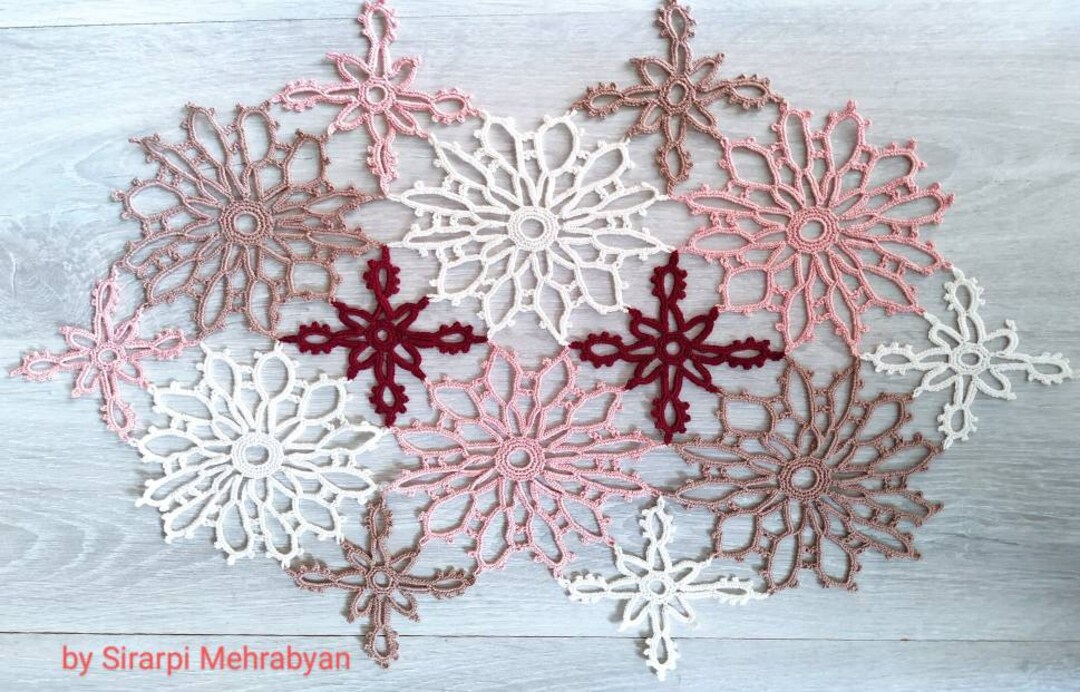 Crochet Table Runner Flower Centerpiece Knitted Doily - Etsy