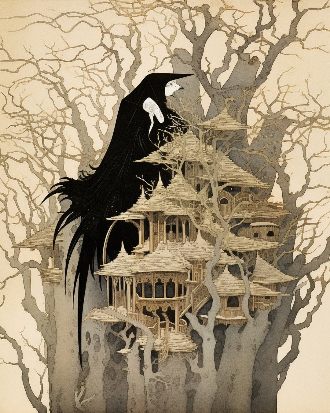 Baba Yaga Dark Crone Goddess of Woman Hag Witch in the - Etsy