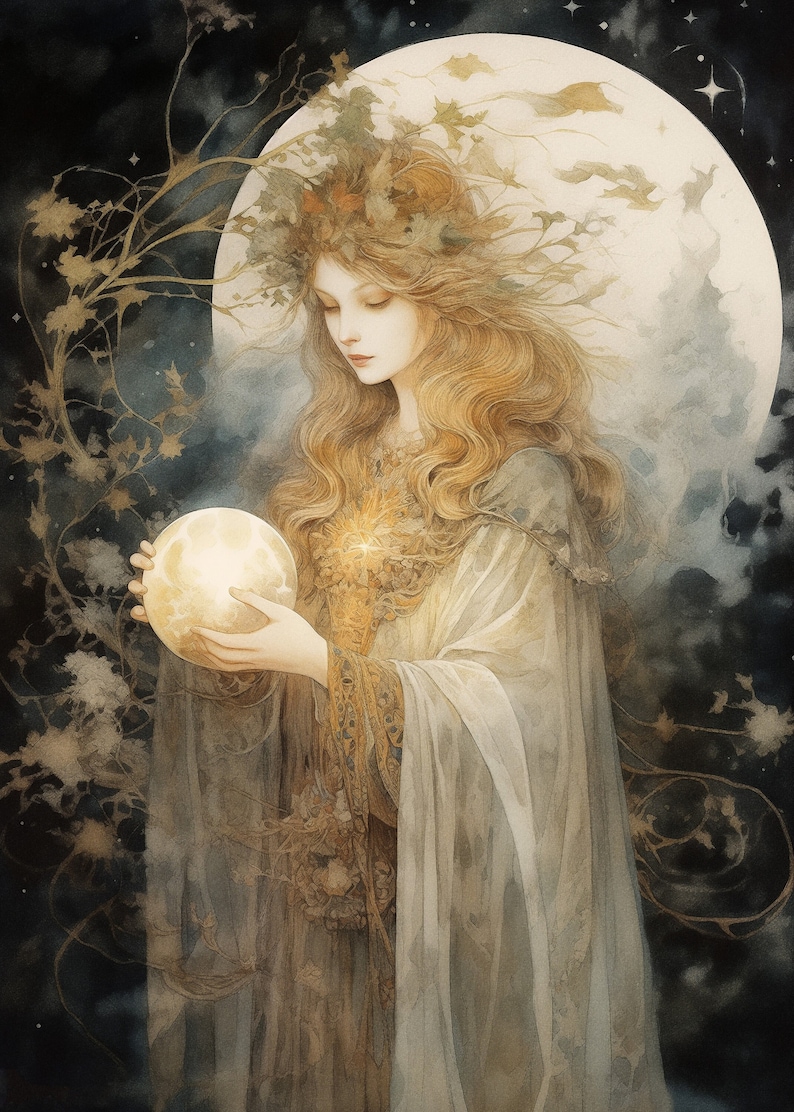 Selene Diosa de la Luna y Personificación de la Luna como mitología ...