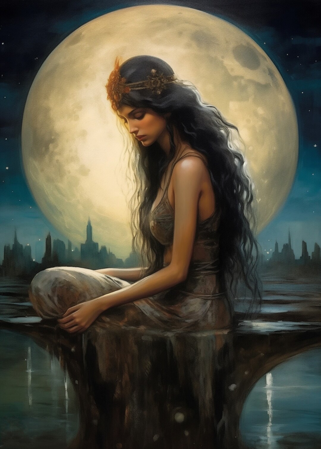Moon Goddess - Witch, Luna, Diana, Hecate, Hekate - Digital Download - Etsy