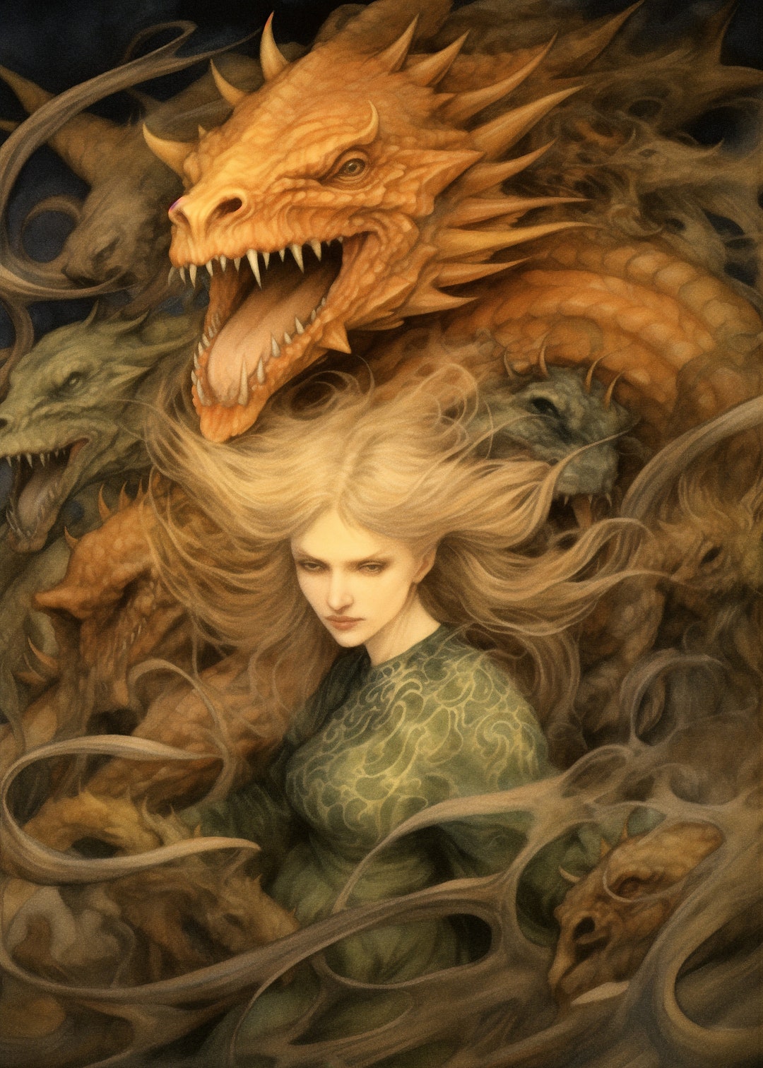 Tiamat - Dragon Goddess - Goddess of Divine Creation - Mother of the ...