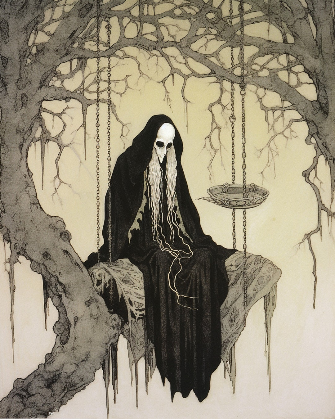 Baba Yaga - Dark Crone Goddess of Woman, Hag Witch, in the Style of ...