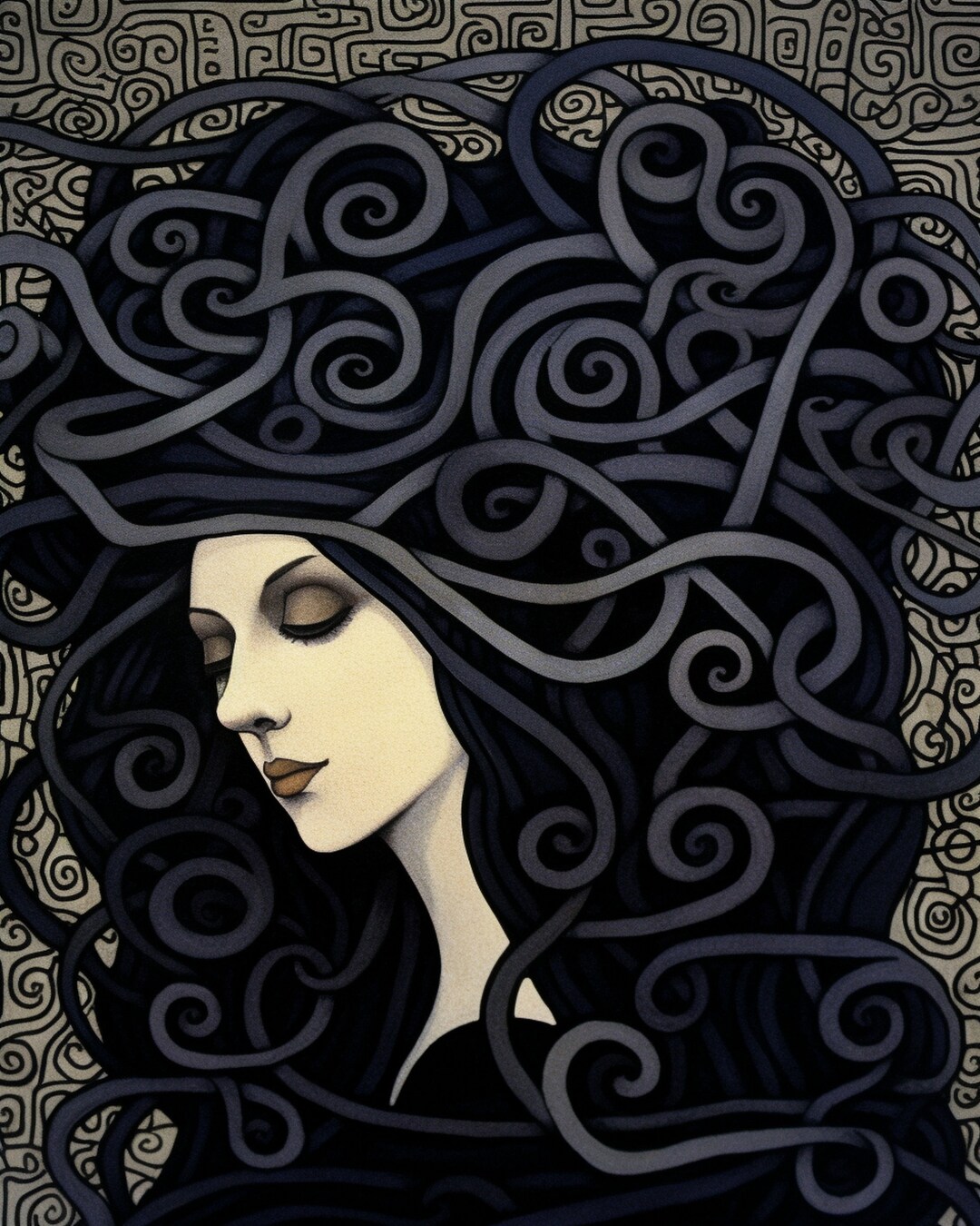 Medusa - Dark Goddess, Gorgon, Snakes, Serpents, Greek Mythology, in ...