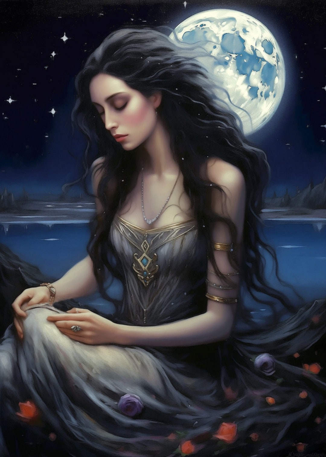 Moon Goddess Witch, Luna, Diana, Hecate, Hekate Digital Download - Etsy