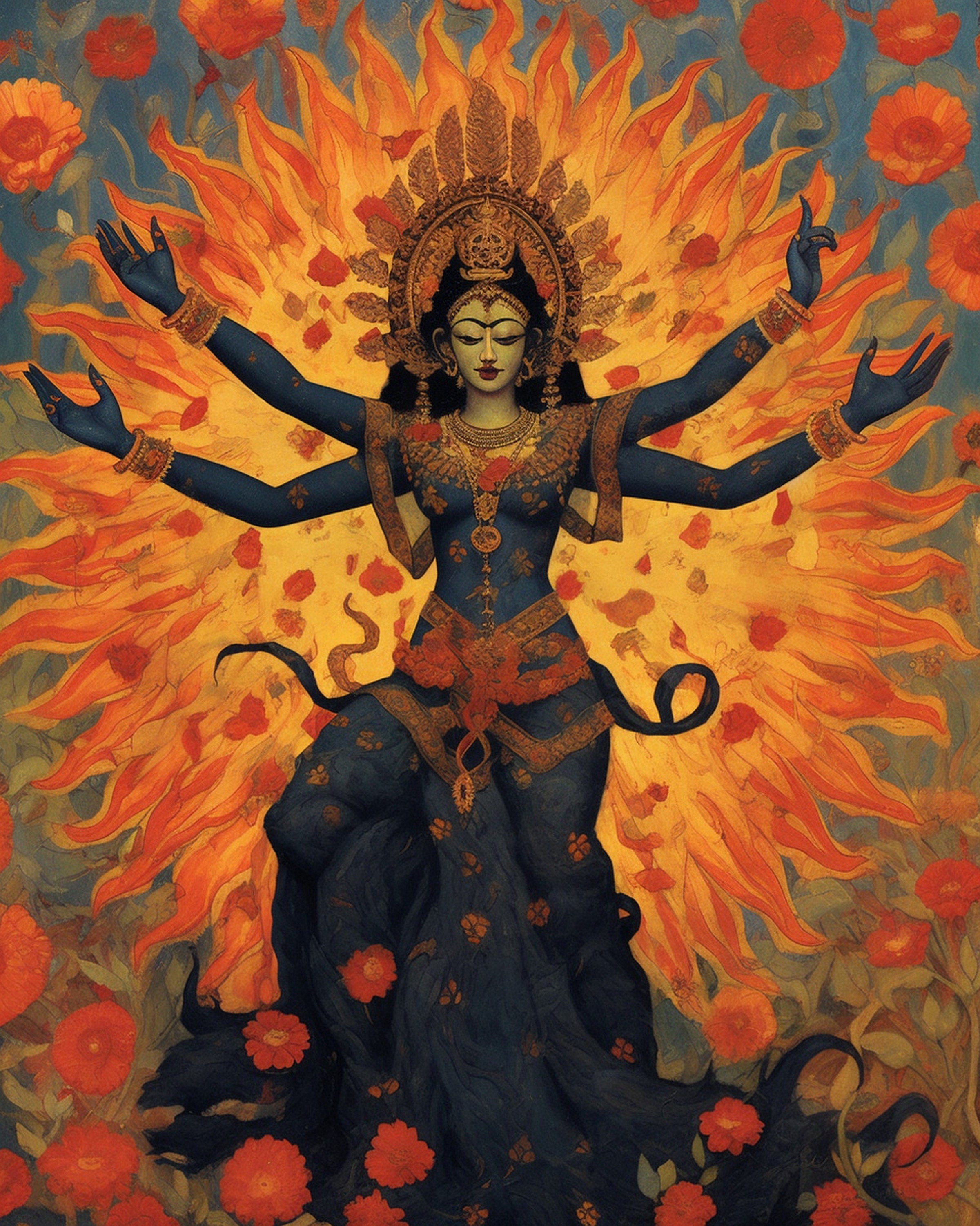 Kali - Goddess of Rebirth and Destruction and Transformation - Digital ...