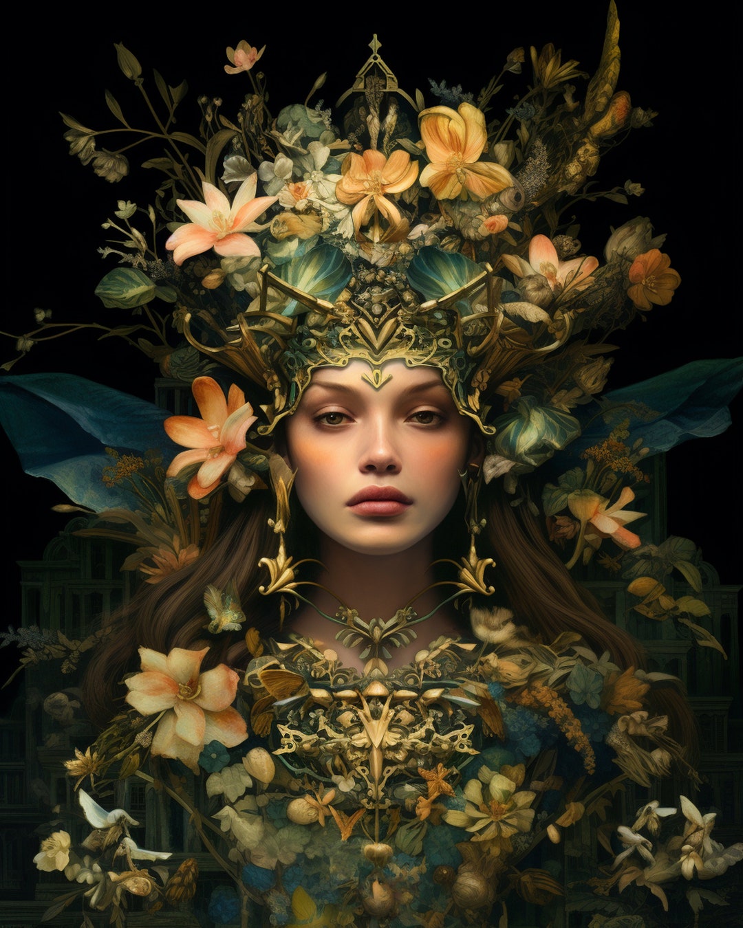 Flora or Chloris - Goddess of Spring and Flowers - Digital Download - Etsy