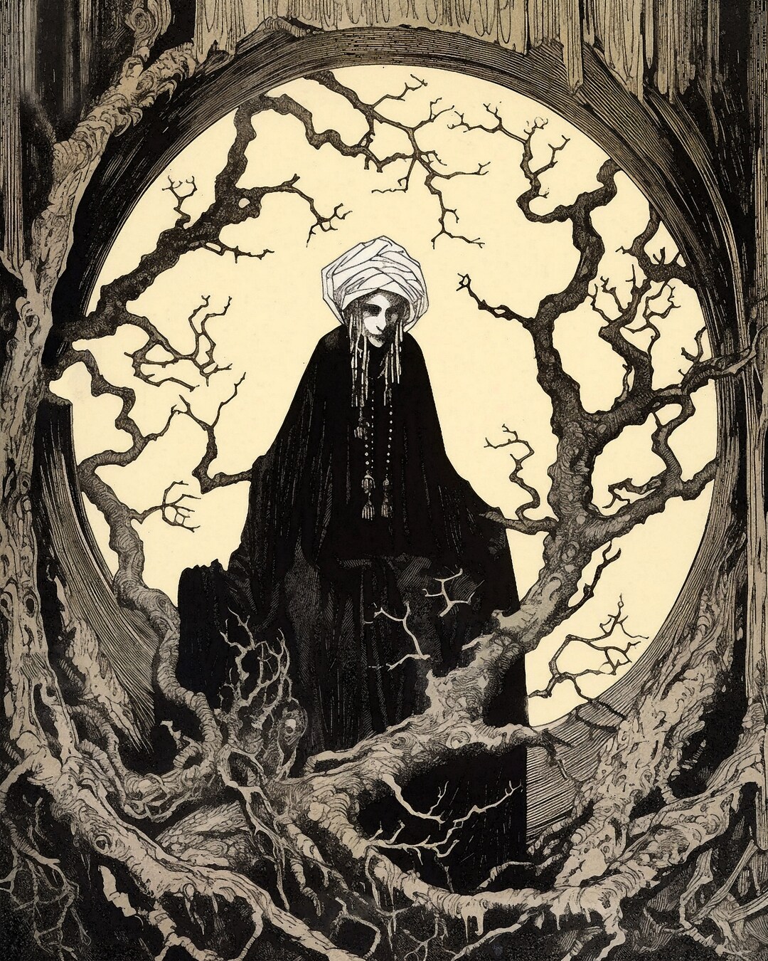 Baba Yaga - Dark Crone Goddess of Woman, Hag Witch, in the Style of ...