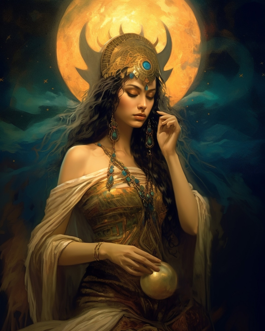 Ishtar Goddess Art Print – Mesopotamian Deity, Love and War (digital Download) - Etsy