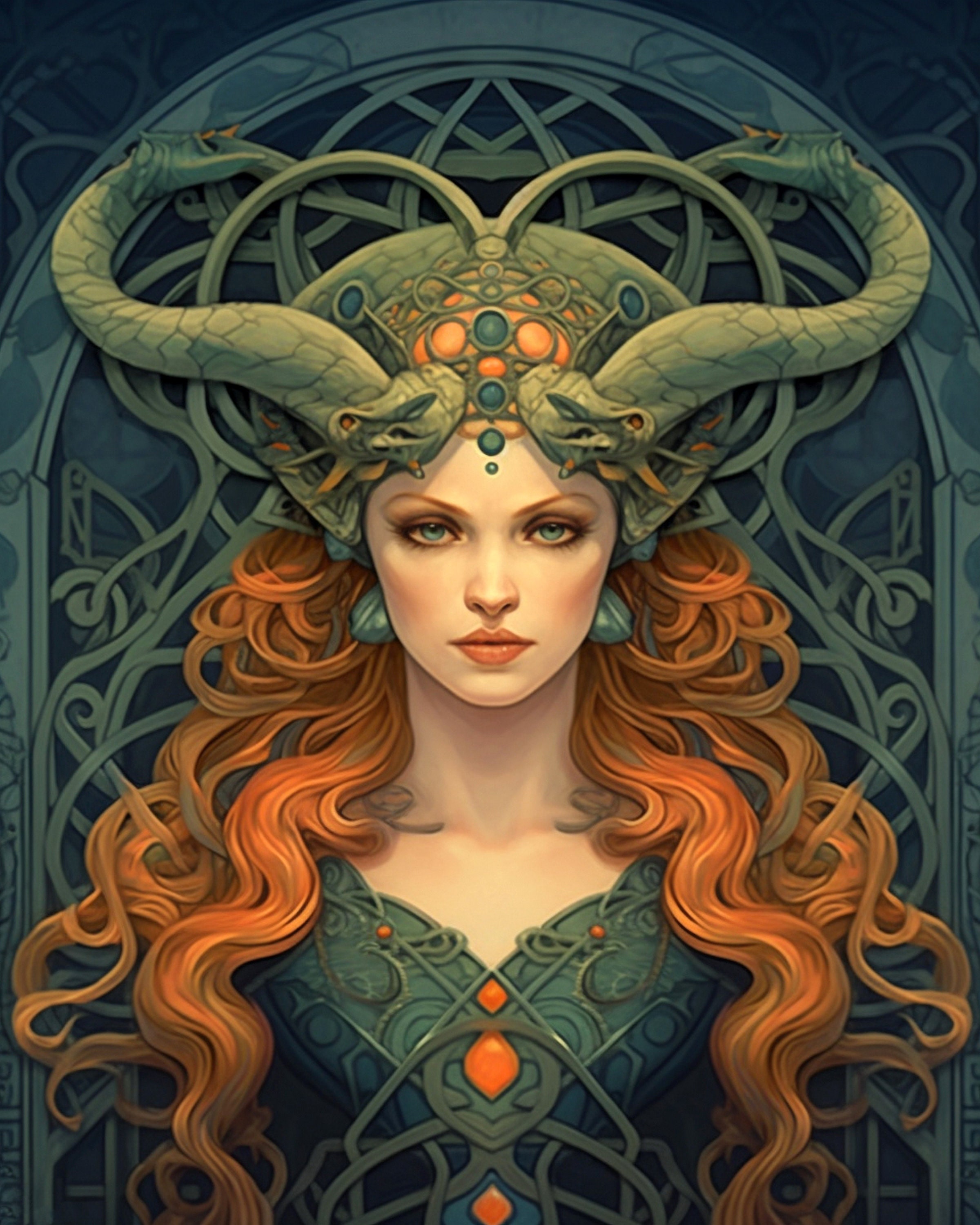 Lilith - Dark Goddess of Woman, Demon, First Woman, Red Goddess, Horned ...