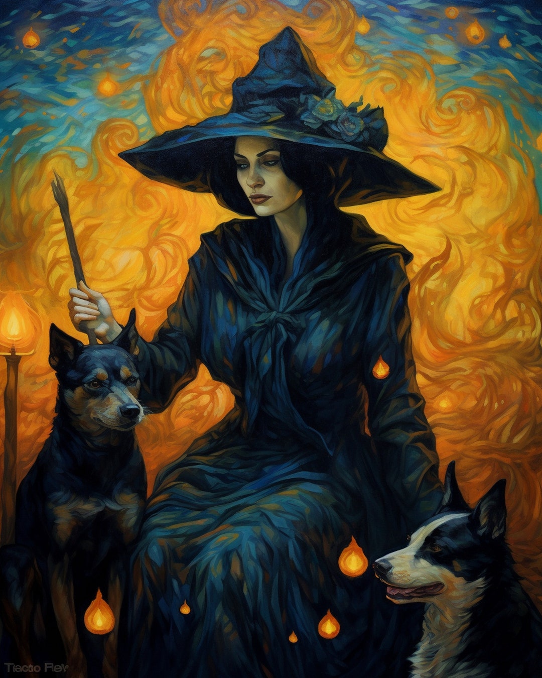 Hecate, Hekate - Goddess of the Moon, Witches and Sorcery, Two Hounds ...