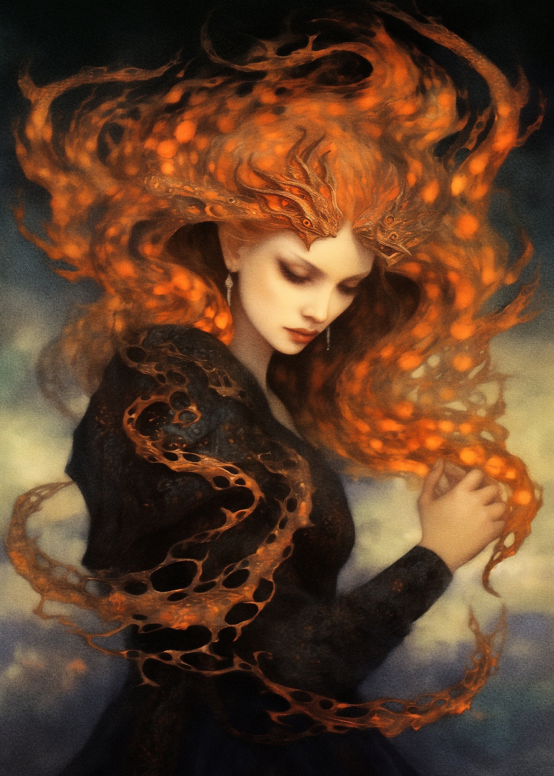 Lilith - Dark Goddess of Woman, Demon, First Woman, Red Goddess, Horned ...