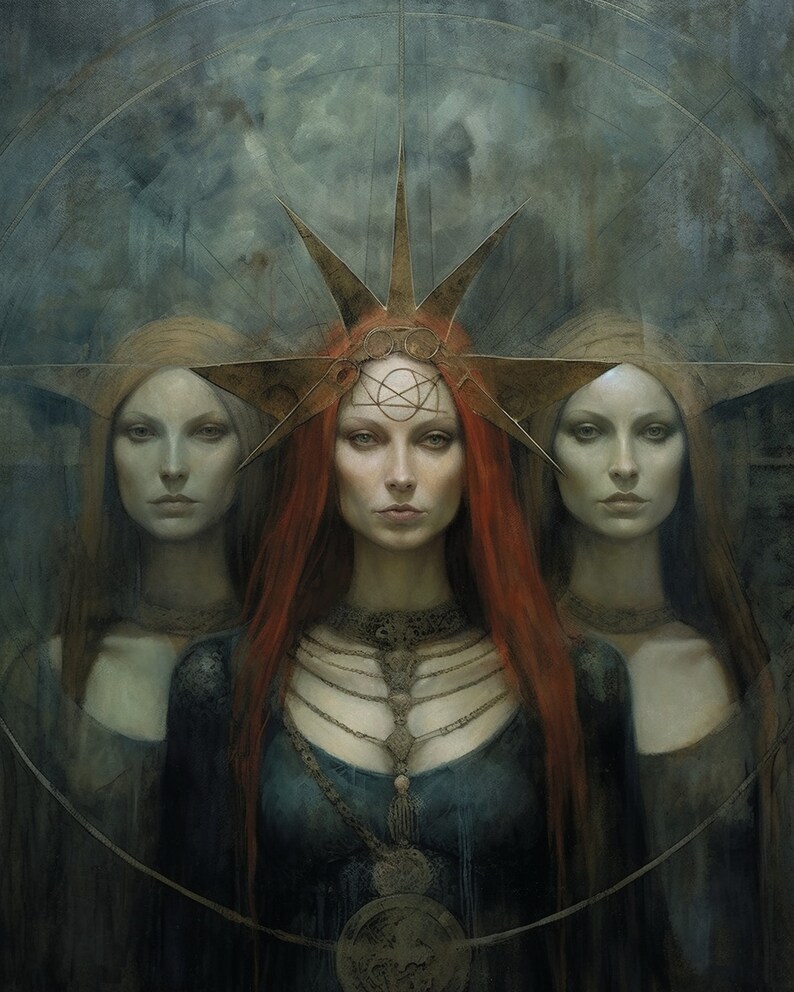 Hecate Goddess Art Print, Moon Witchcraft Sorcery (digital Download) - Etsy