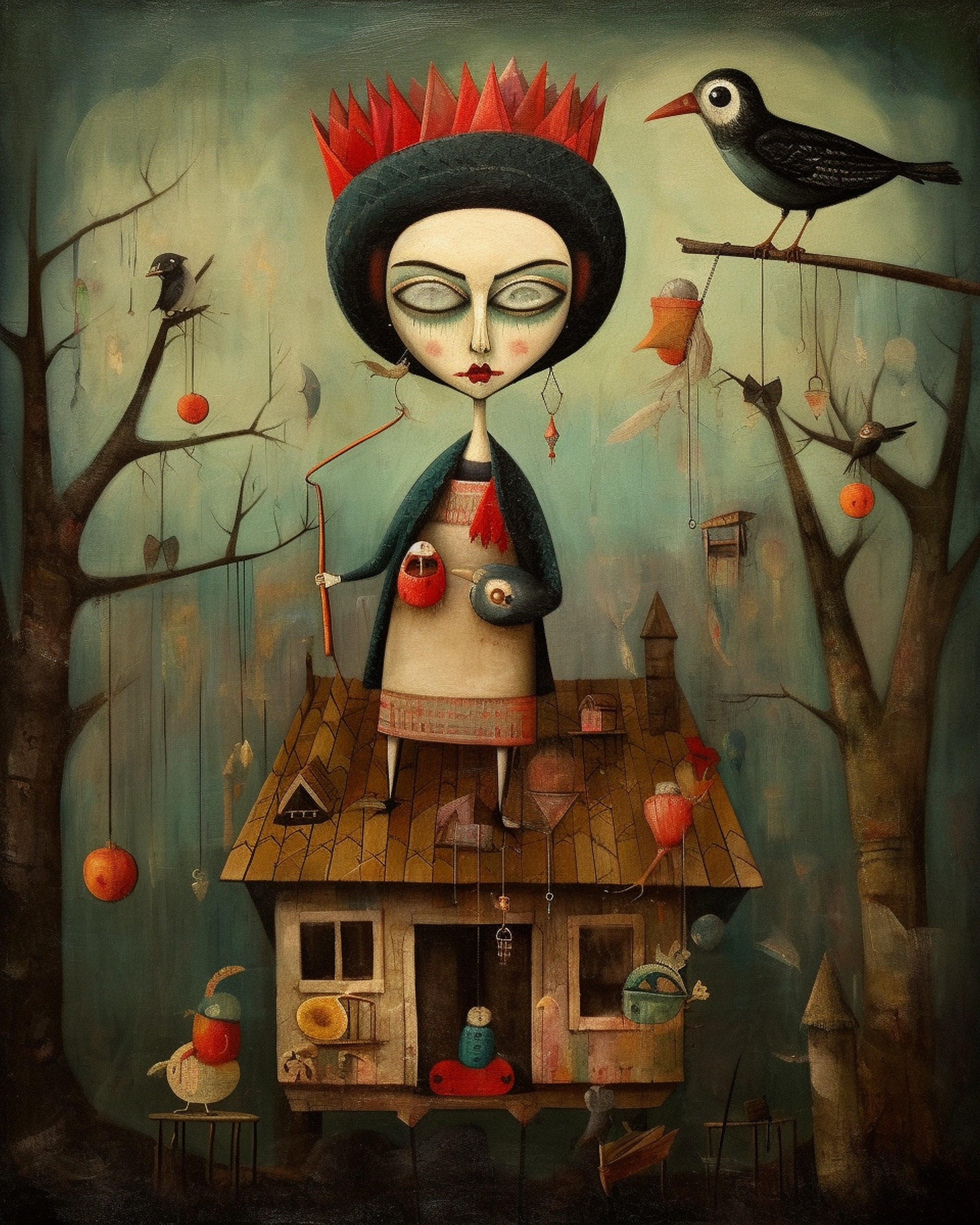 Baba Yaga - Dark Crone Goddess of Woman, Hag Witch, With Chicken ...