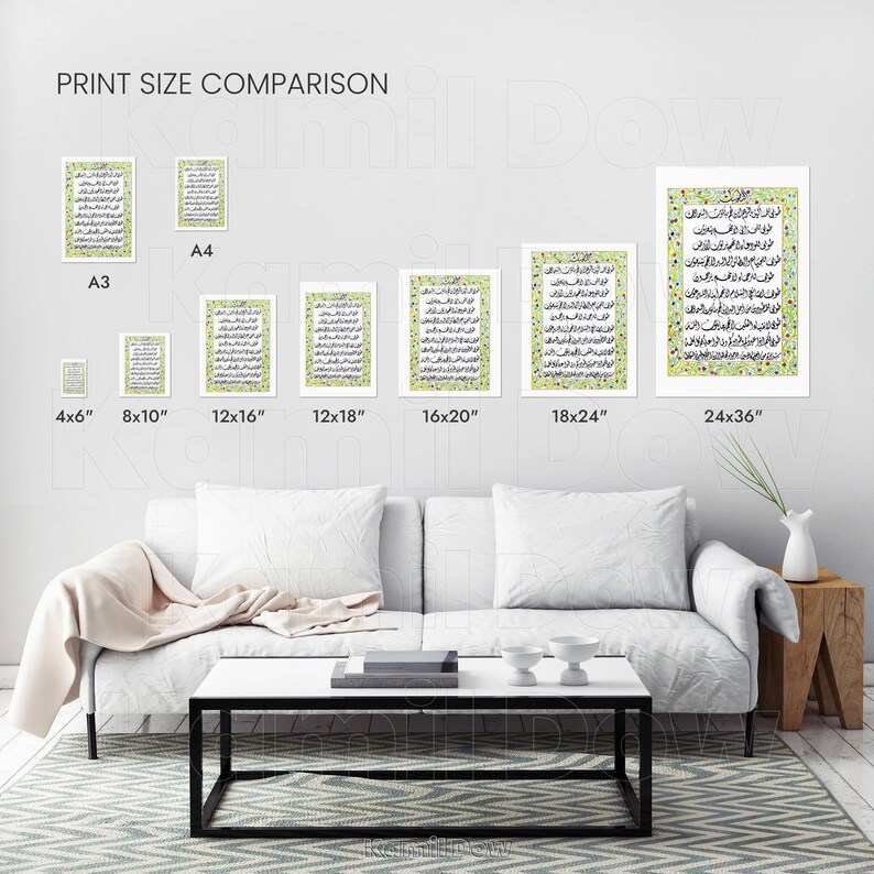 Matthew 5, the Beatitudes, Arabic Bible Calligraphy Wall Art Print ...