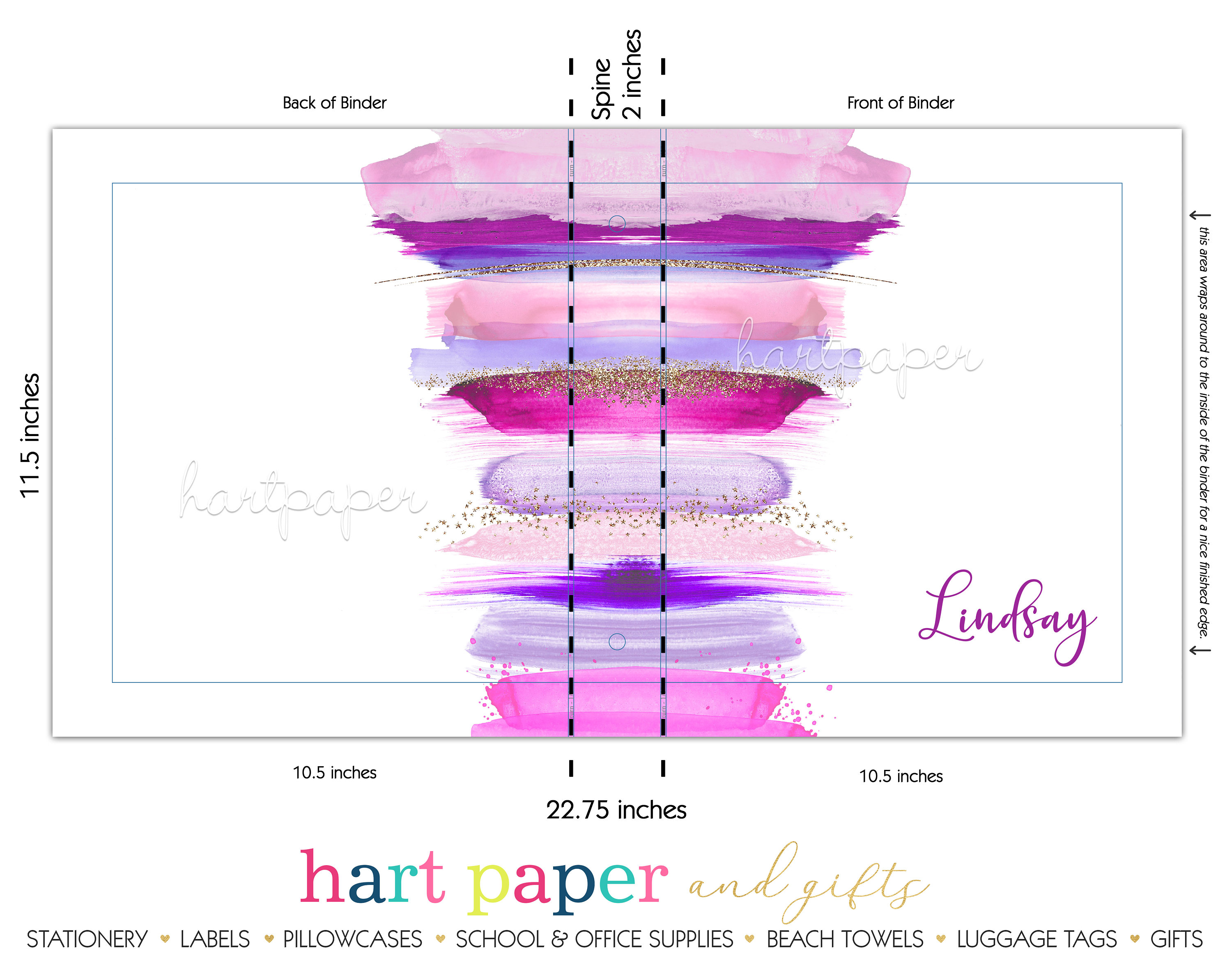 Rainbow 3 Ring Binder 2 Personalized Custom Gift Back to - Etsy