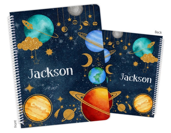 Outer Space Planets Solar System Personalized Notebook - Etsy