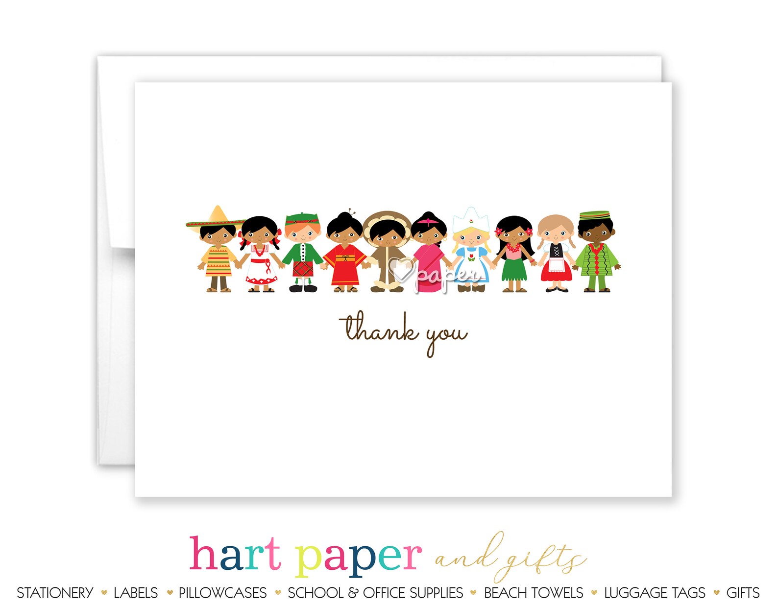 Small Children From Around the World Thank You Personalized - Etsy