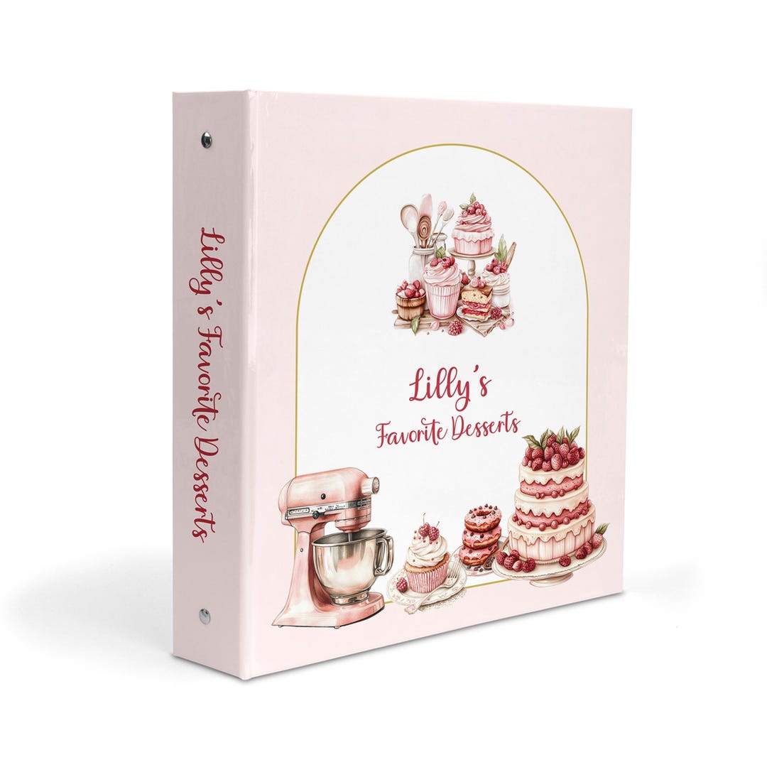 Bakery Desserts Cake Pie Recipe Card Family 3 Ring Binder 2 ...
