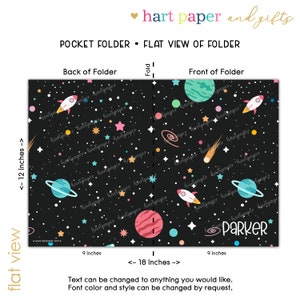 Planets Solar System Outer Space Personalized Folder 2 Pocket - Etsy