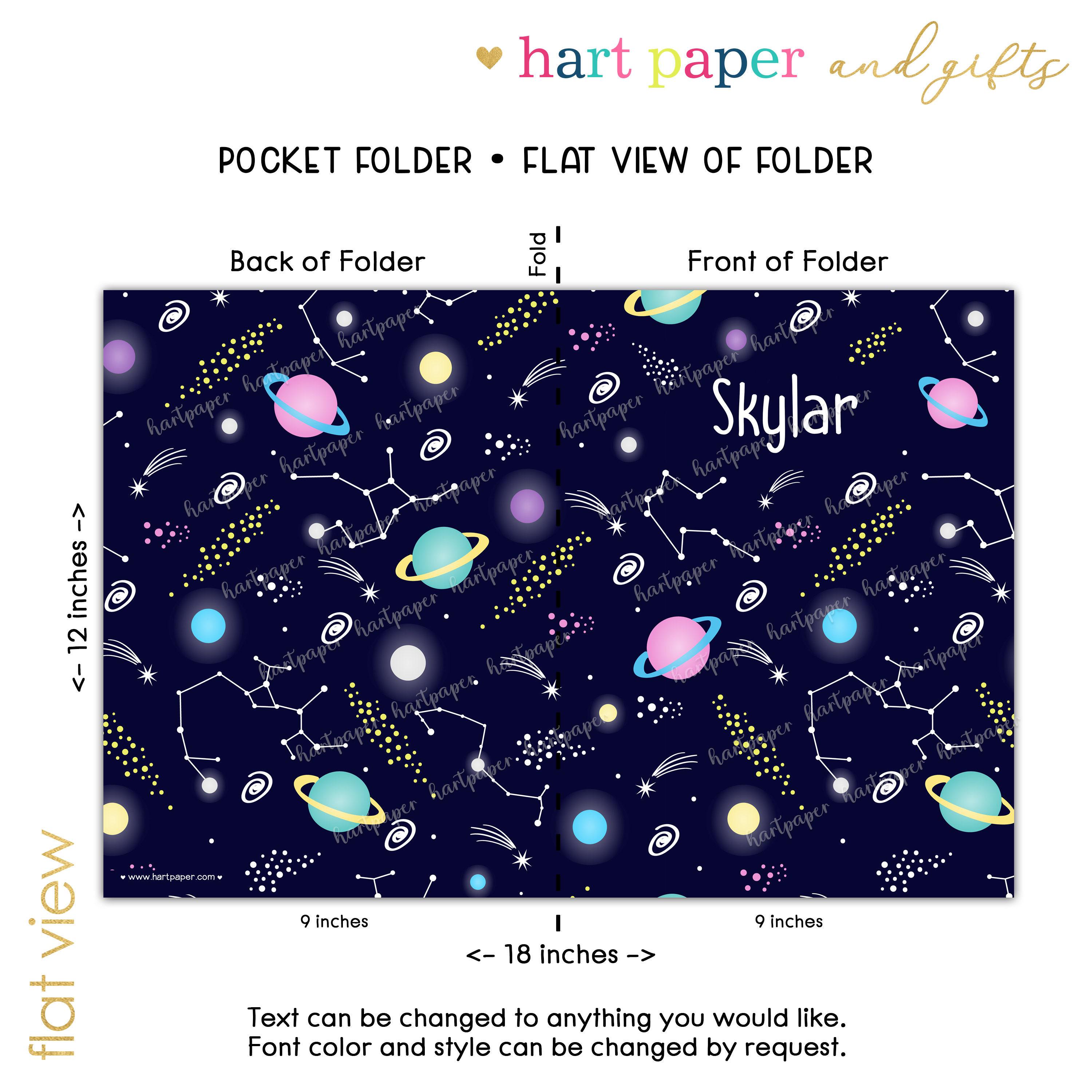 Planets Solar System Outer Space Personalized Folder 2 Pocket • Back to ...