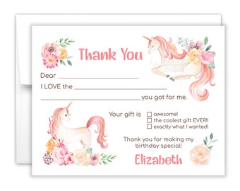 Rainbow Children's Kid Write in Thank You Note Cards and - Etsy