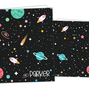 Planets Solar System Outer Space Personalized Folder 2 Pocket - Etsy
