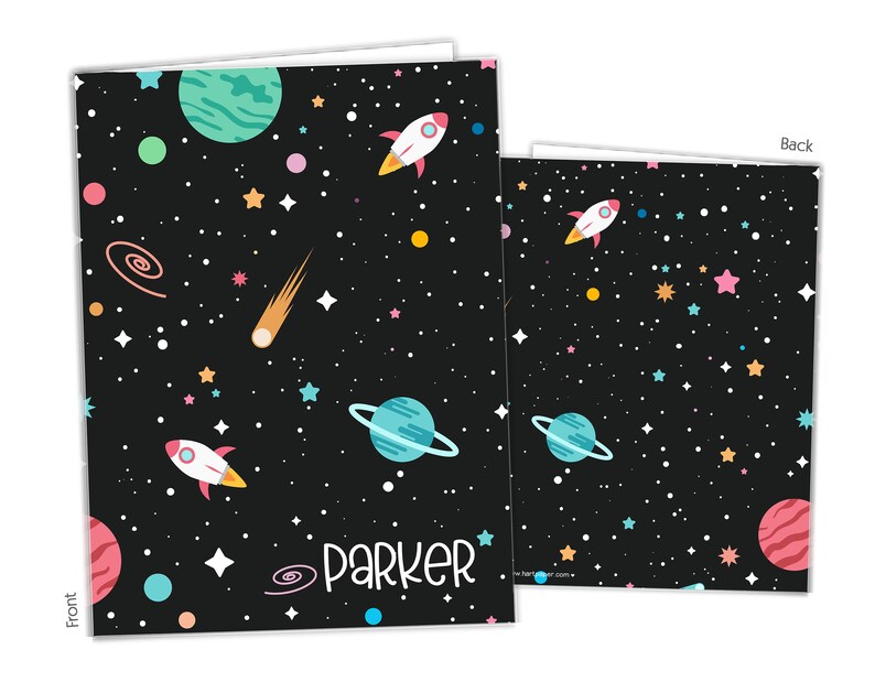 Planets Solar System Outer Space Personalized Folder 2 Pocket - Etsy