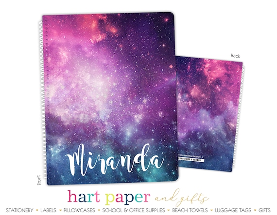 Galaxy Space Stars Personalized Notebook Sketchbook Custom | Etsy