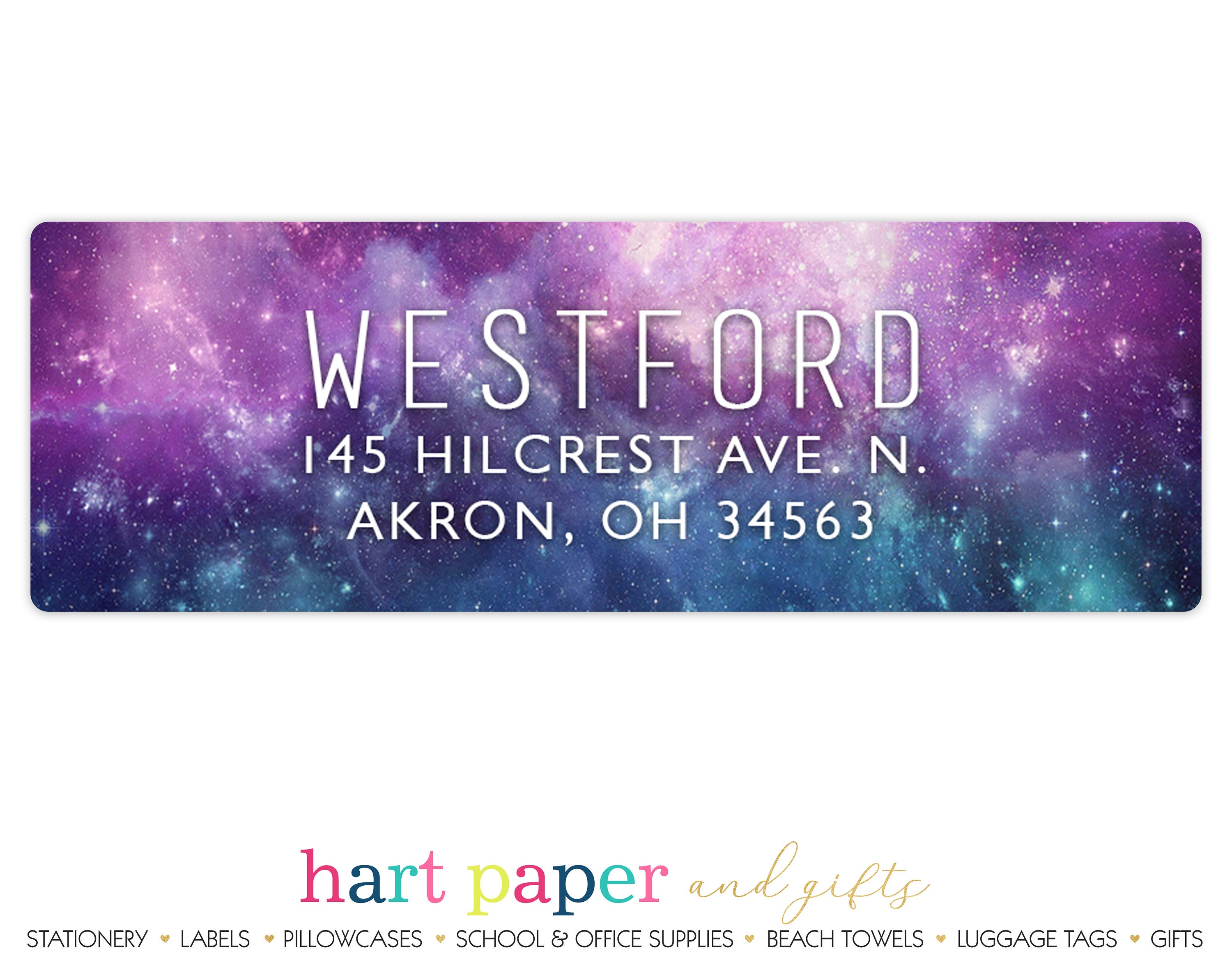 Galaxy Space Stars Return Address Labels Personalized Custom | Etsy