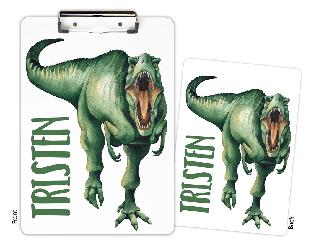 Dinosaur Dino Jurassic T Rex T-rex Personalized Clipboard Back - Etsy