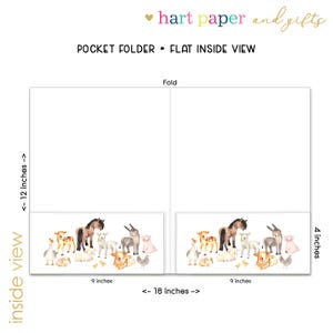 Farm Animals Cow Pig Personalized Folder 2 Pocket • Back to School ...