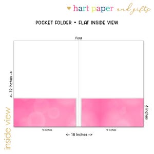 Pink Blue Sparkles Personalized Folder 2 Pocket Back to School Supplies ...