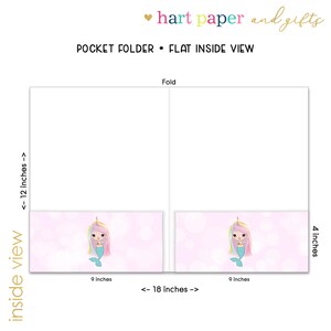 Rainbow Mermaid Unicorn Personalized Folder 2 Pocket • Back to School ...