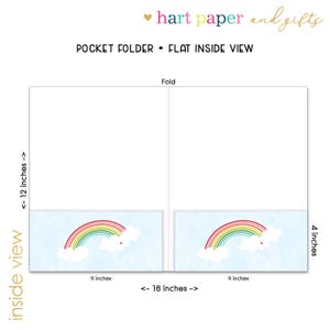 Rainbow Clouds Personalized Folder 2 Pocket • Back to School Supplies ...