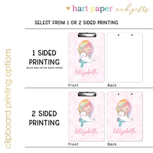 Mermaid Narwhal Unicorn Personalized Clipboard Back to School Supplies ...