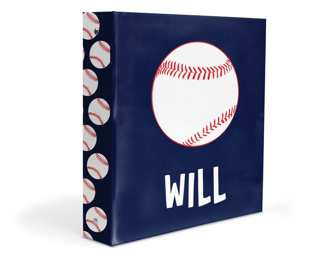 Sports Baseball 3 Ring Binder 2 Personalized Custom Gift Back to School ...