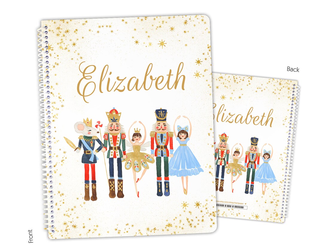 Nutcracker Ballet Ballerina Personalized Notebook Sketchbook - Etsy