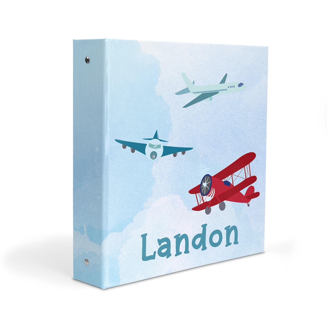 Airplane Plane Sky 3 Ring Binder 2" Personalized Custom Gift Back to ...