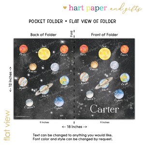 Planets Solar System Outer Space Personalized Folder 2 Pocket • Back to ...