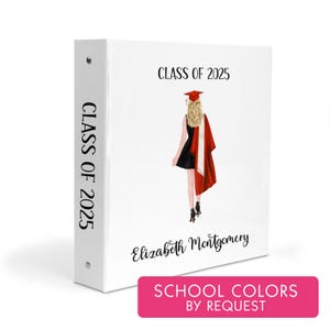 Graduation Class of 2024 3 Ring Binder 2" Personalized Custom Gift Girl ...