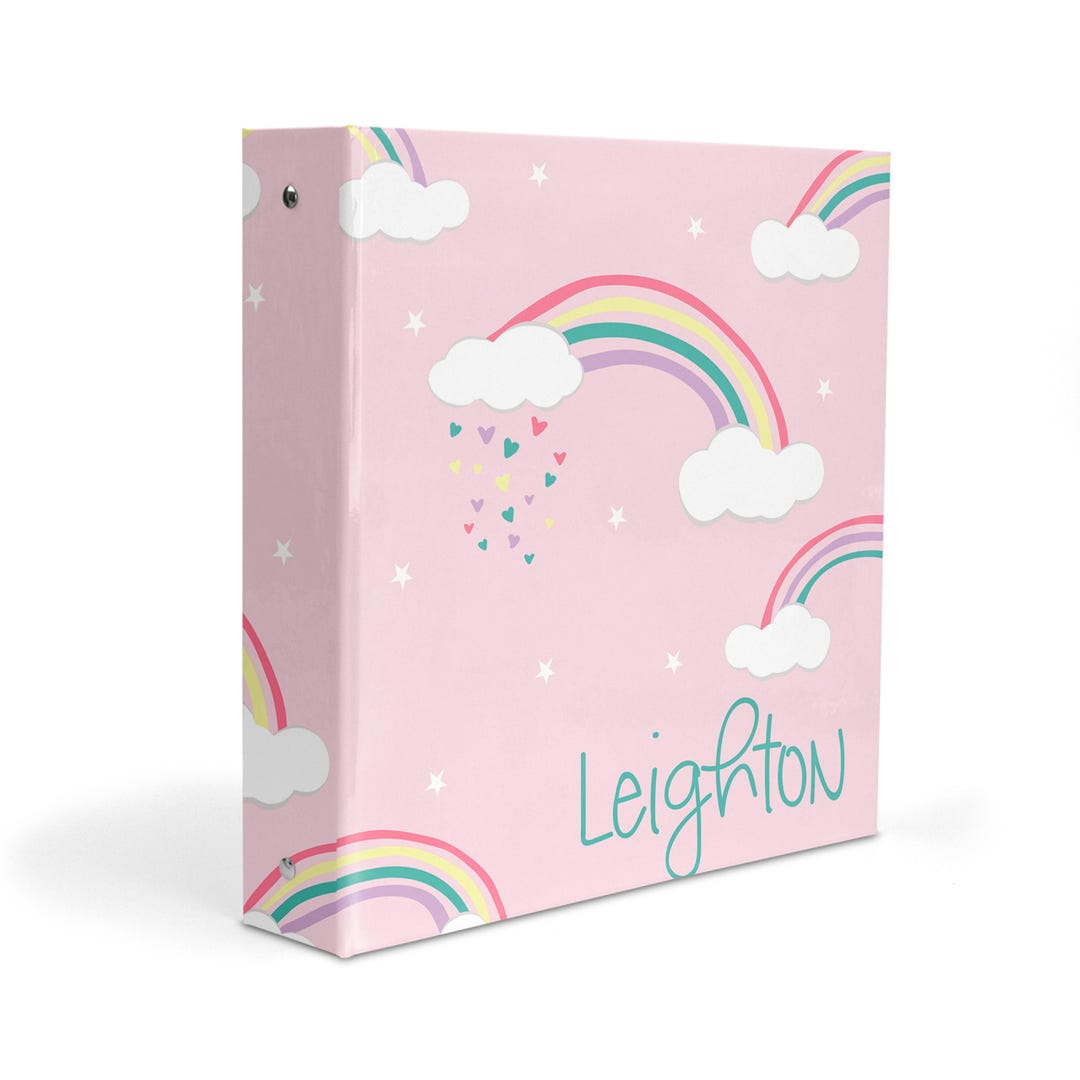 Rainbow Sky Clouds 3 Ring Binder 2" Personalized Custom Gift Back to ...
