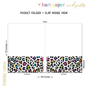 Rainbow Cheetah Animal Print Personalized Folder 2 Pocket • Back to ...