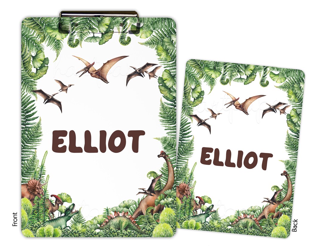 Dinosaur Dino Jurassic T Rex T-rex Personalized Clipboard Back - Etsy